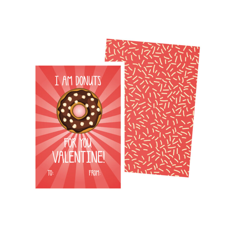 Printable Donuts Valentines Cards | Simply-Noted.com