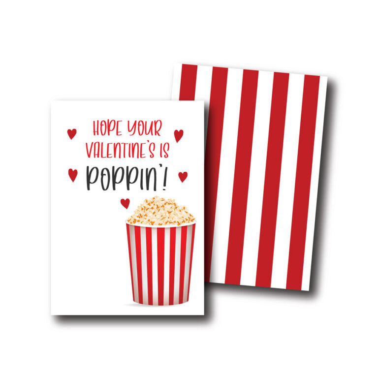 Printable Poppin' Valentines Cards | Simply-Noted.com